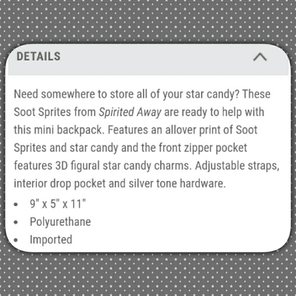 Bioworld | Bags | Studio Ghibli Spirited Away Soot Sprite Backpack ...